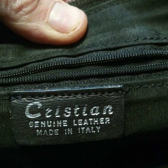 Cristiani | Bags | Vintage Cristian Made In Italy Black Leather Purse ...